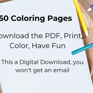 50 Cute Animal Coloring Pages for Kids - Printable Digital Download ...