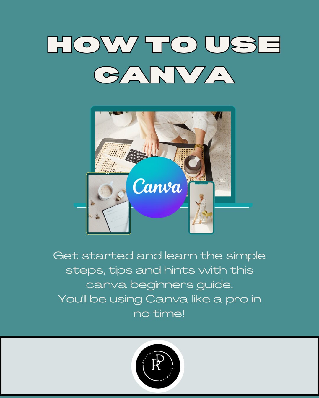 Digital Canva Guide, Design Software Tutorial, Online Marketing Course ...