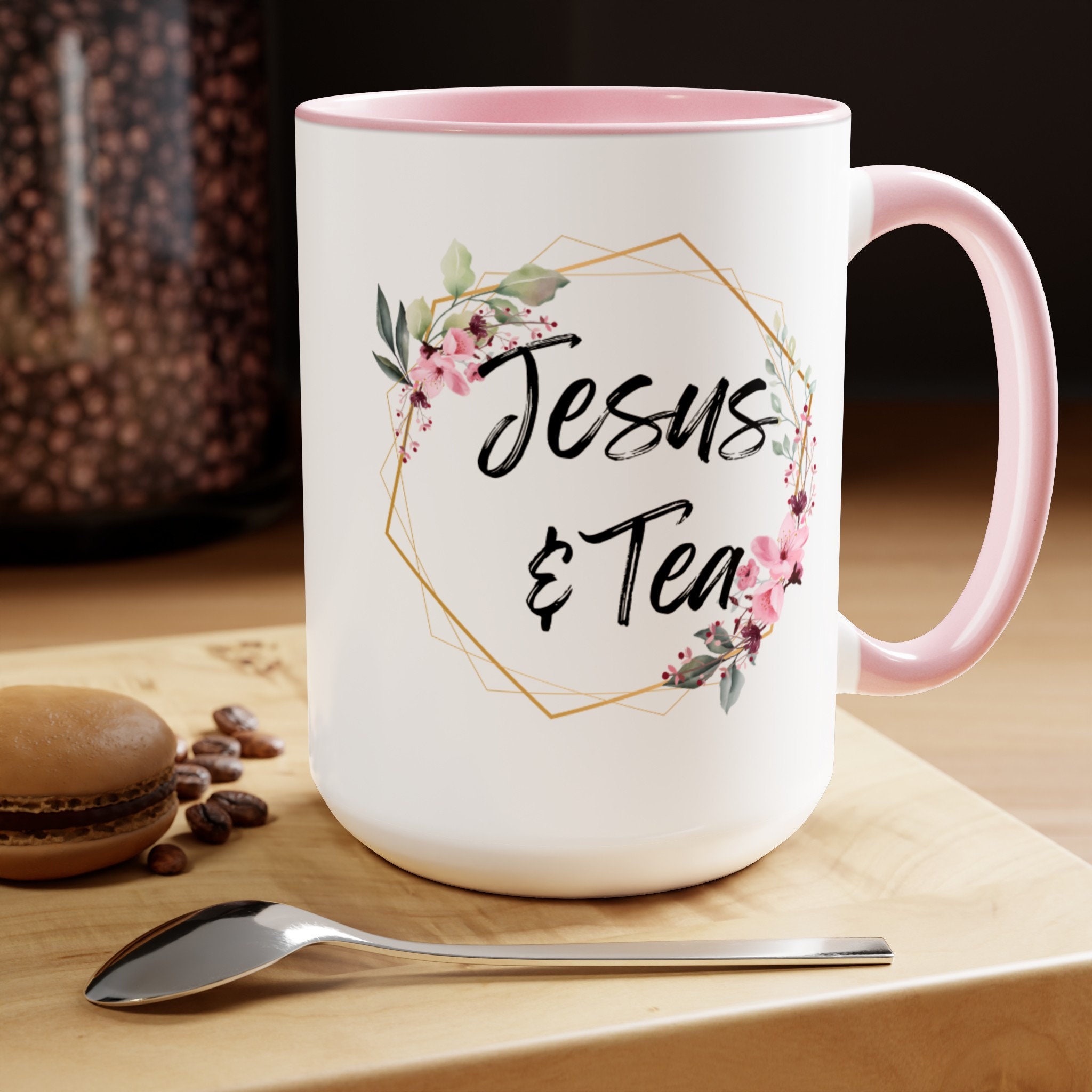 JESUS & TEA Two-tone Coffee Mugs, 15oz - Etsy