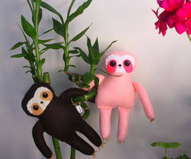 Little Sloth Small Eco-friendly Felt Plush Sloth - Etsy