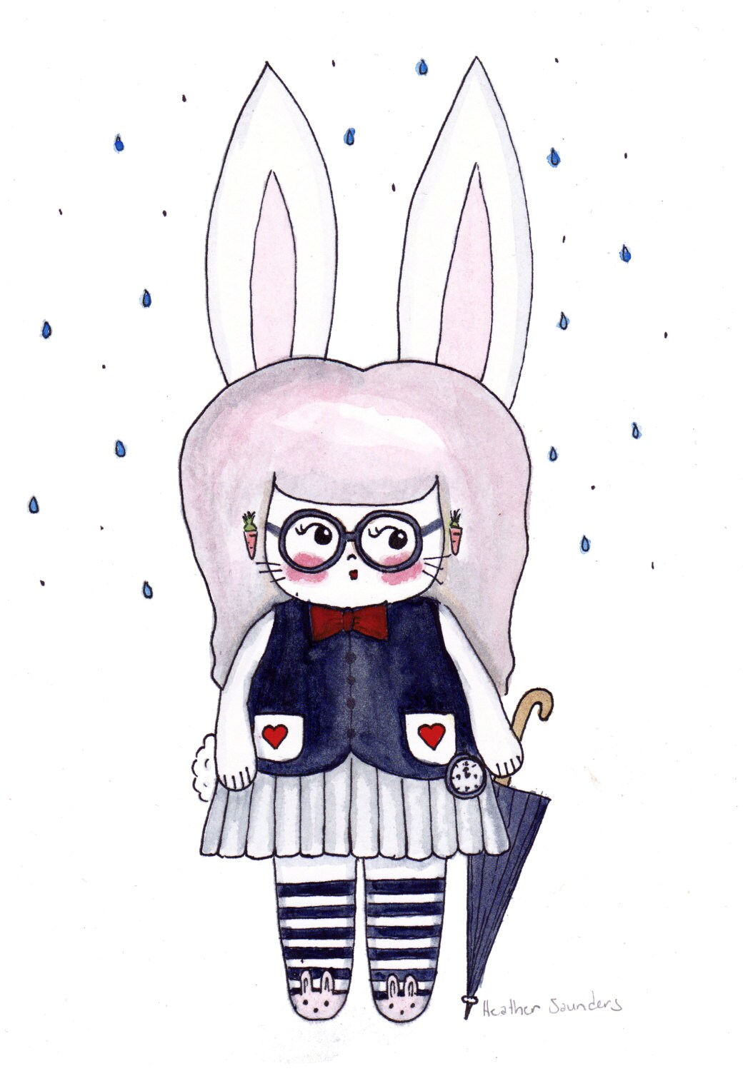 The White Rabbit Illustration Print 8.5x11 or | Etsy