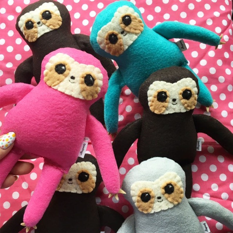 Little Sloth Small Eco-friendly Felt Plush Sloth - Etsy