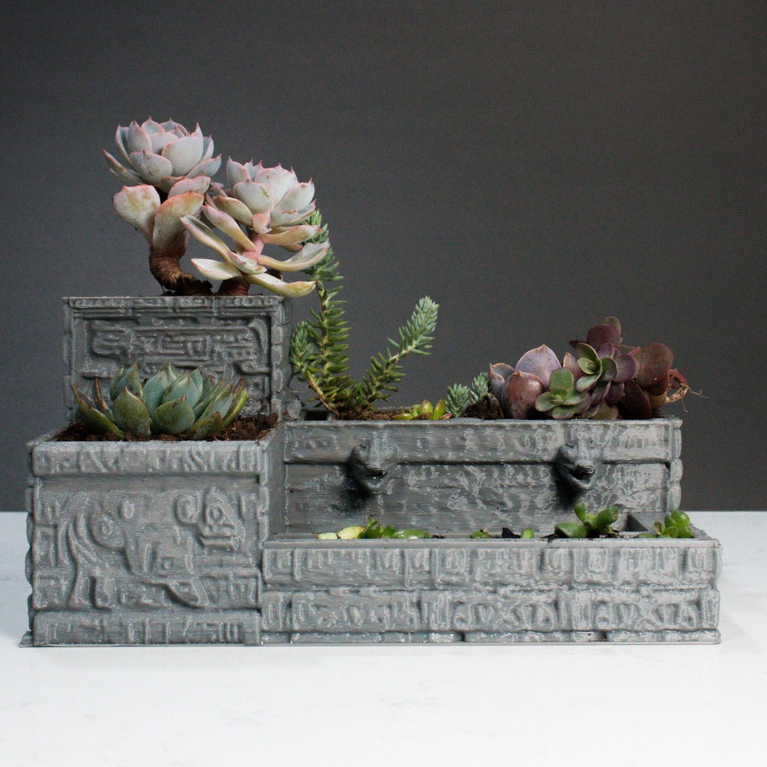 Temple Planter With 4 Pots and Fountain Watering System - Etsy