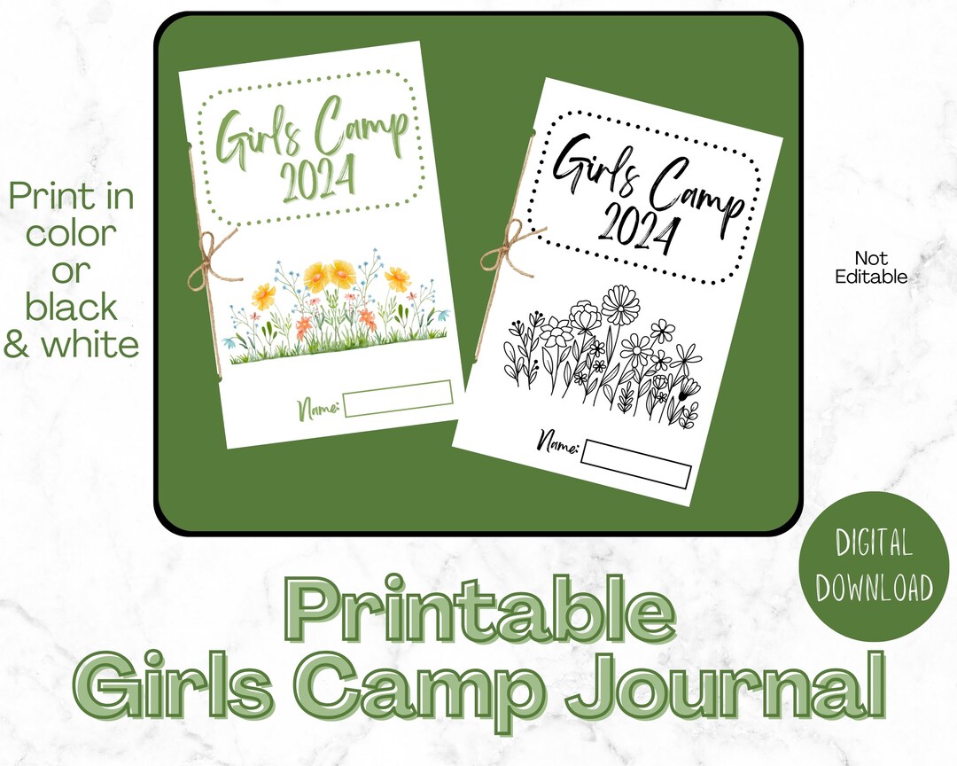 Printable Girls Camp Journal Camp Journal LDS Girls Camp Digital ...