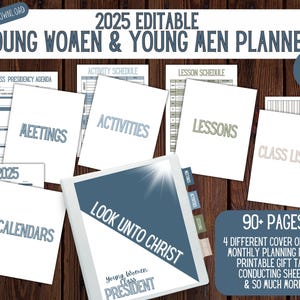 Editable 2025 YW/YM Presidency Binder Printables | Lds Young Women ...