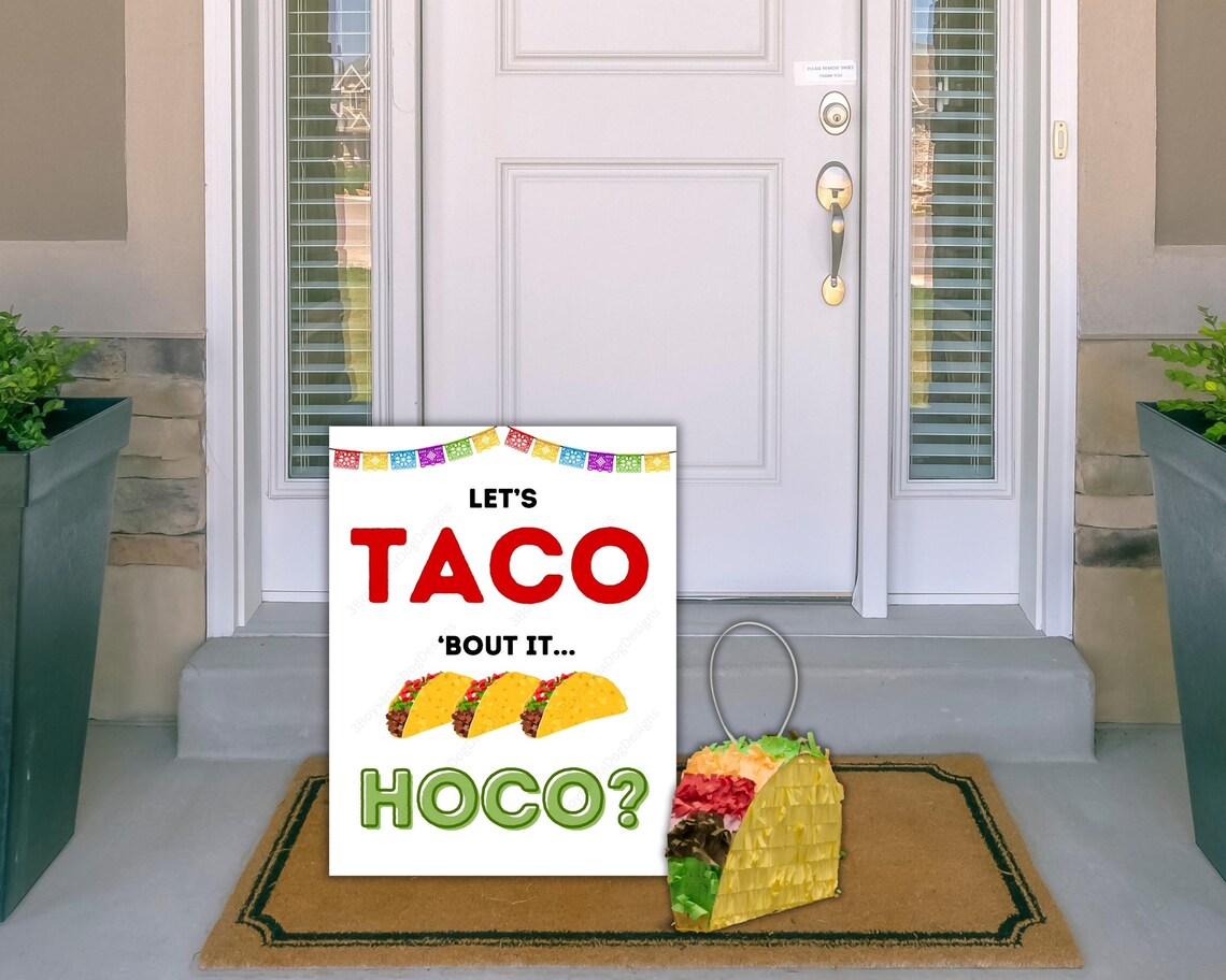 Dance Invite Poster | Let's TACO 'bout It... HOCO? | Promprosal Poster ...