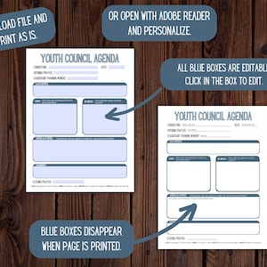 Editable LDS Youth Agendas for Youth Council and Presidency Meeting ...