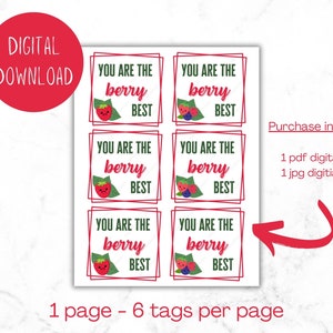 DIGITAL DOWNLOAD Gift Tag Printable, Printable Gift Tag, Tag Printable ...