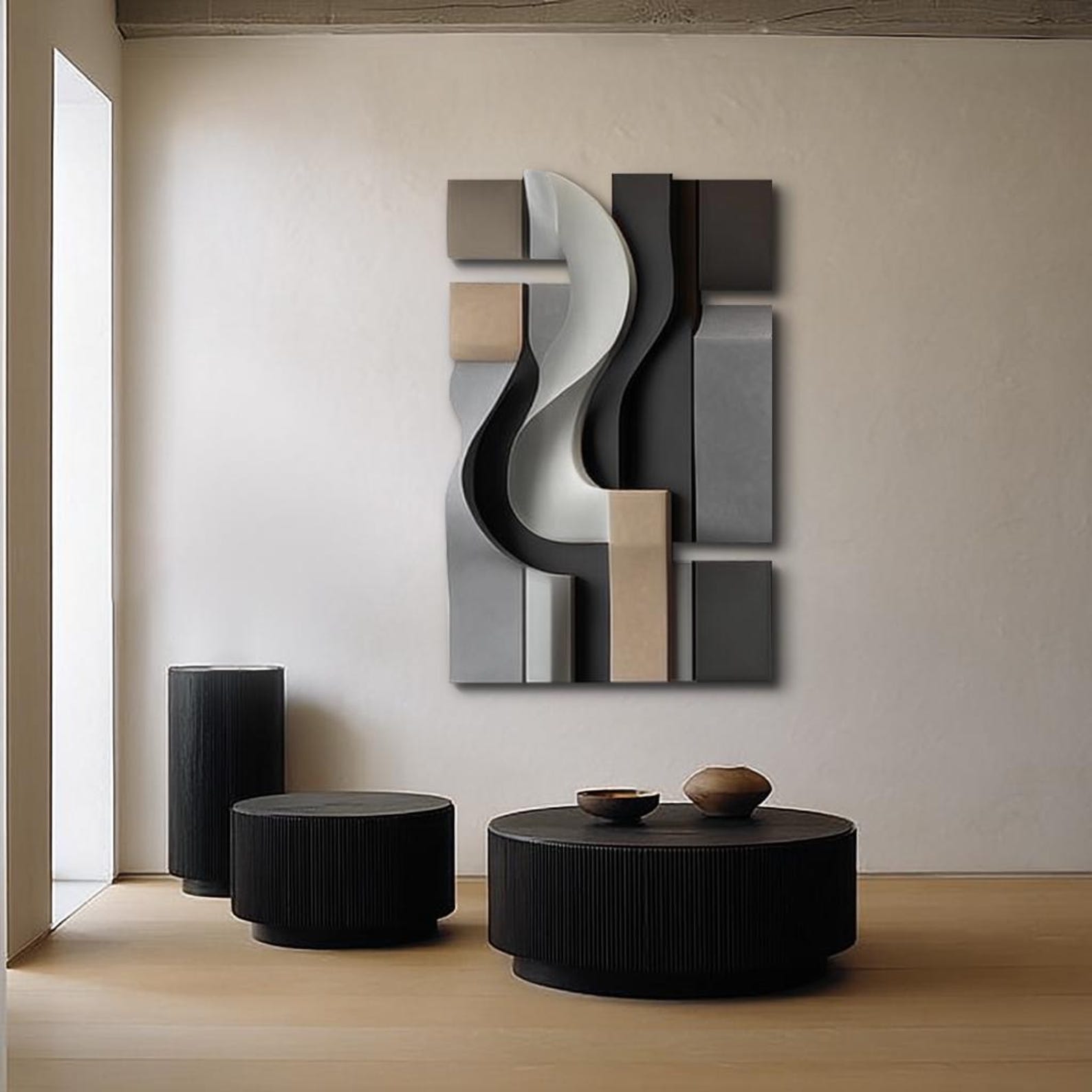 3D Geometric Wall Sculpture: Abstract Modern Art, Custom Home Decor - Etsy
