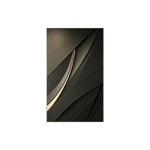 Modern Abstract Streamline Wall Art: Minimalist Flowing Line Sculpture ...