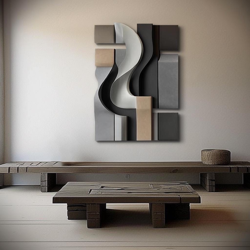 3D Geometric Wall Sculpture: Abstract Modern Art, Custom Home Decor - Etsy