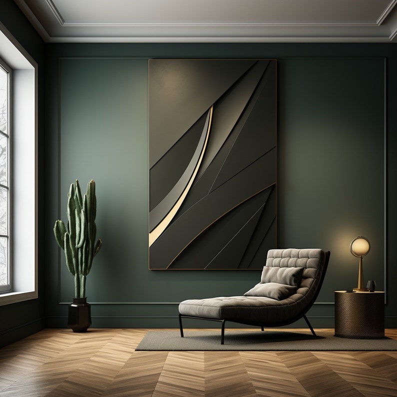 Modern Abstract Streamline Wall Art: Minimalist Flowing Line Sculpture ...