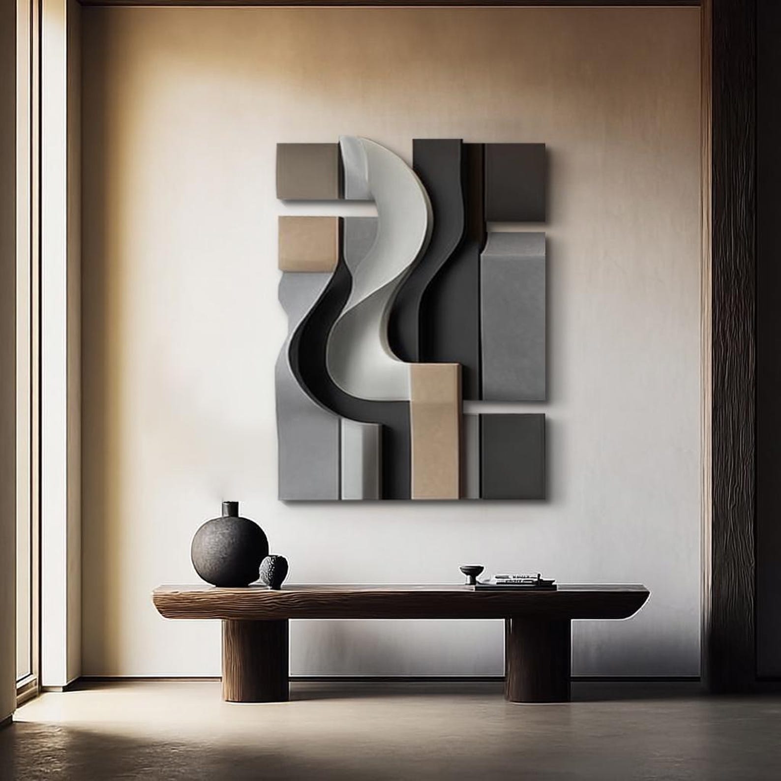3D Geometric Wall Sculpture: Abstract Modern Art, Custom Home Decor - Etsy