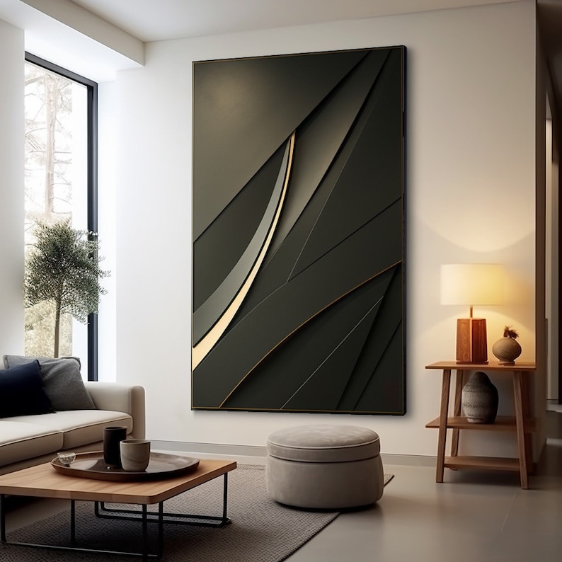 Modern Abstract Streamline Wall Art: Minimalist Flowing Line Sculpture ...