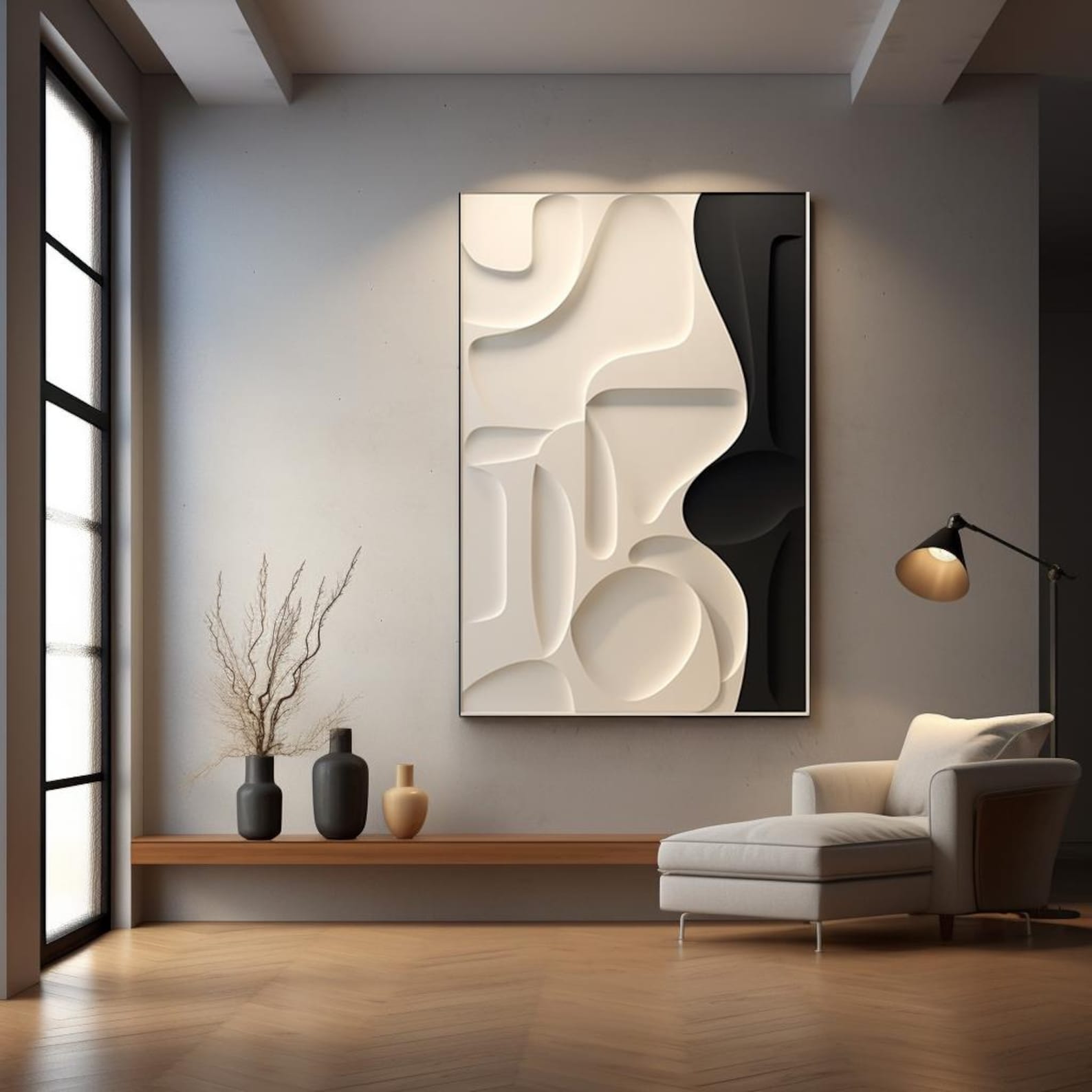 Abstract Line Art- Home Wall Decor- Wood Carving Craft- Modern - Etsy