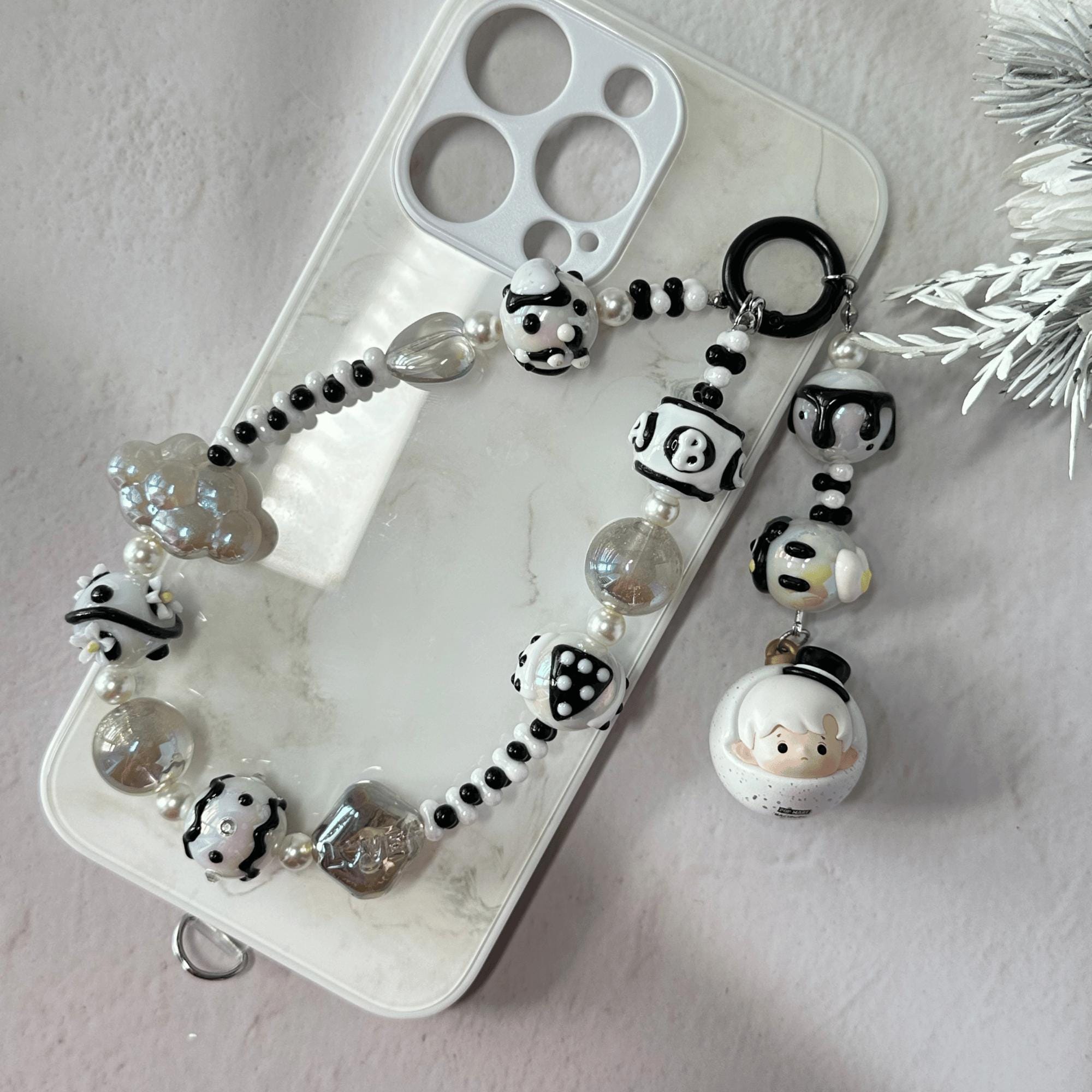 Cute Popmart Phone Charm Dimoo Hacipupu Handmade Pop Bean Keychain or ...