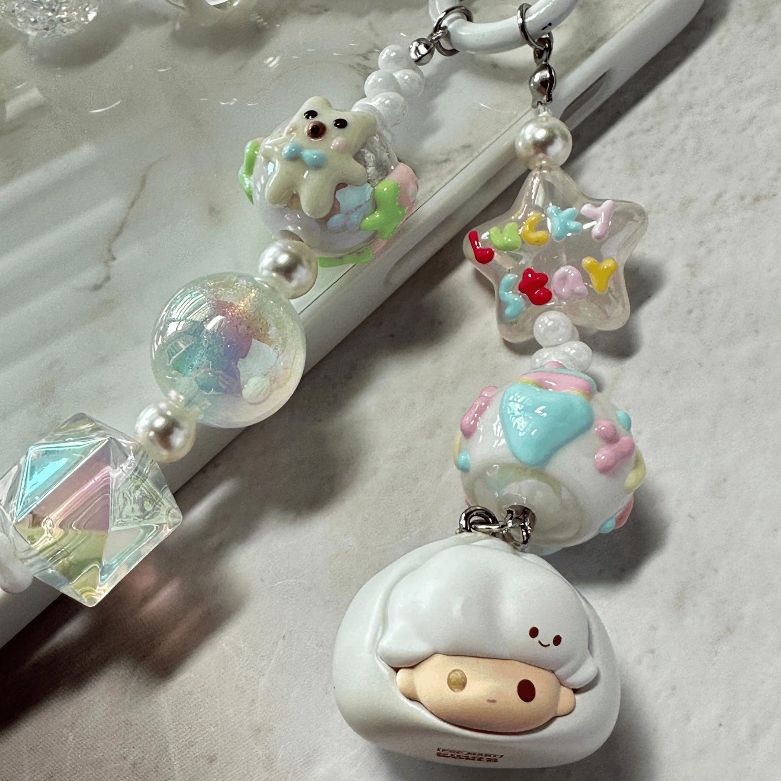 Cute Popmart Phone Charm Dimoo Hacipupu Handmade Pop Bean Keychain or ...