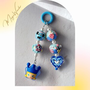 Cute Popmart Pop Bean Keychain Handmade Popbean Phone Charm - Etsy