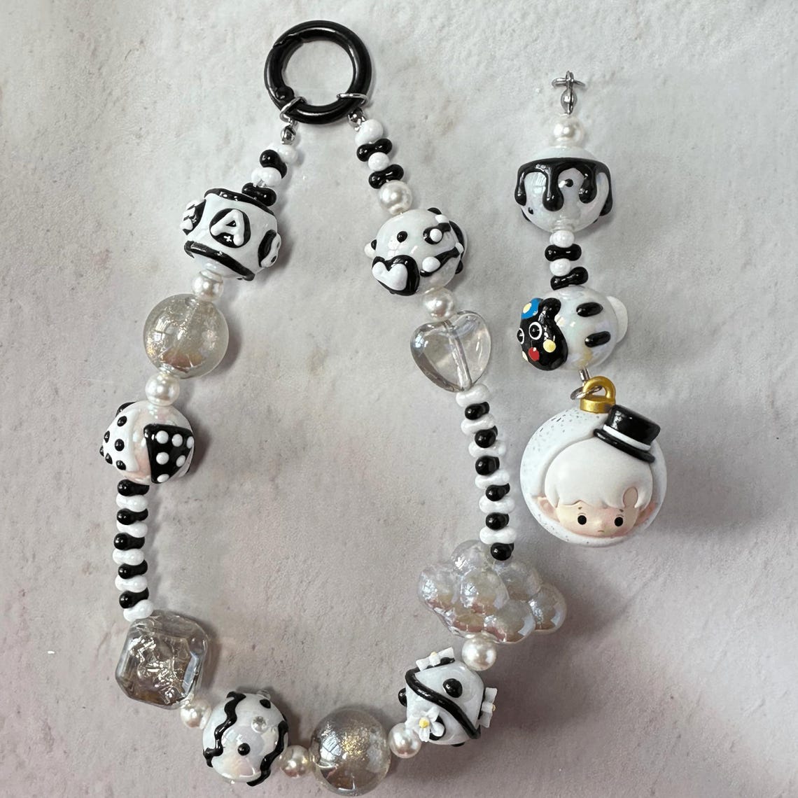 Cute Popmart Phone Charm Dimoo Hacipupu Handmade Pop Bean Keychain or ...