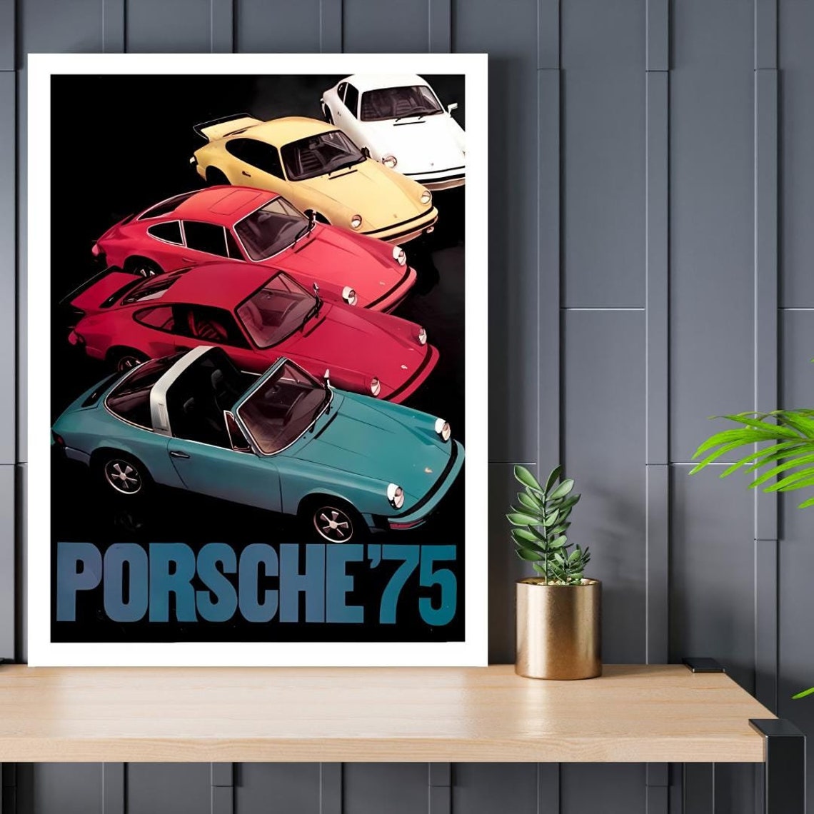 Vintage Porsche '75 Digital Download Retro Poster Y2K Vintage Racing ...