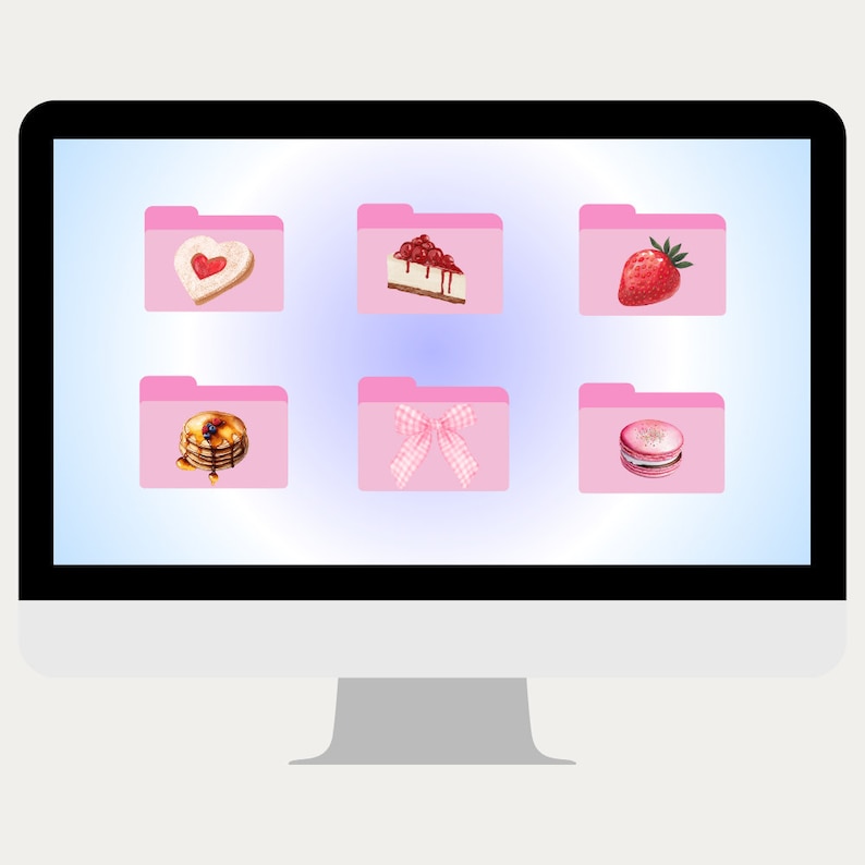 Cute Aesthetic Desktop Folder Icon Pack for MAC Desktop Folder Icons ...
