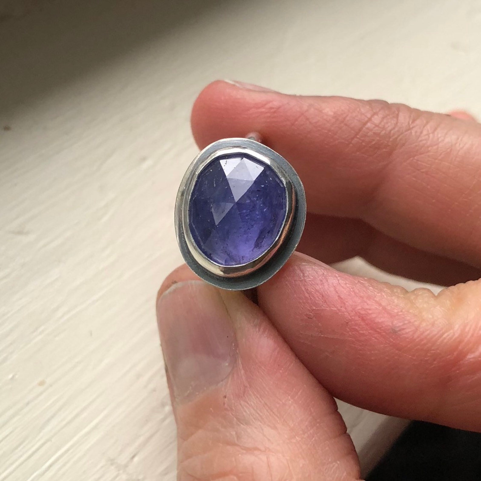 Pick Your Own Tanzanite Stone Ring Sterling Silver Made to - Etsy