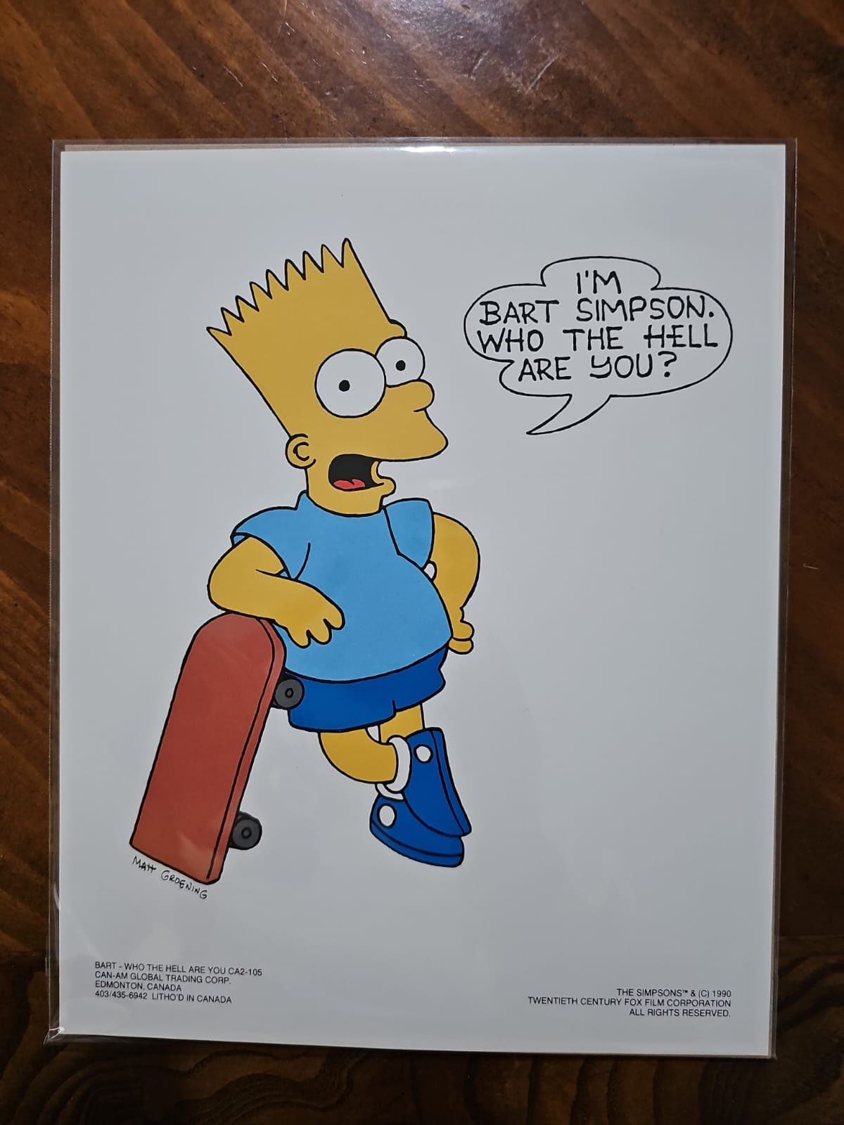 1990s Original Vintage Simpsons Poster, Rare & Very Collectible, 8 X 10 ...