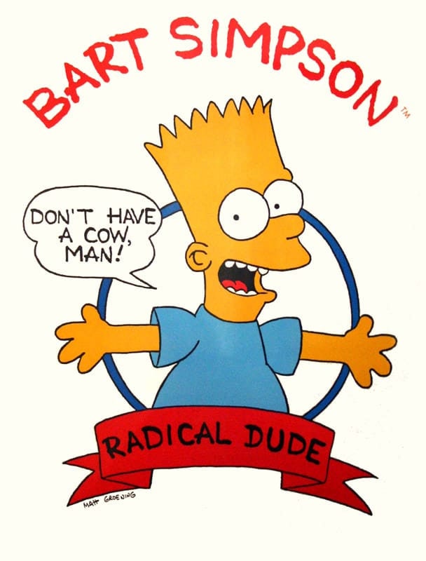 1990s Original Vintage Simpsons Poster, Rare & Very Collectible, 16 X ...