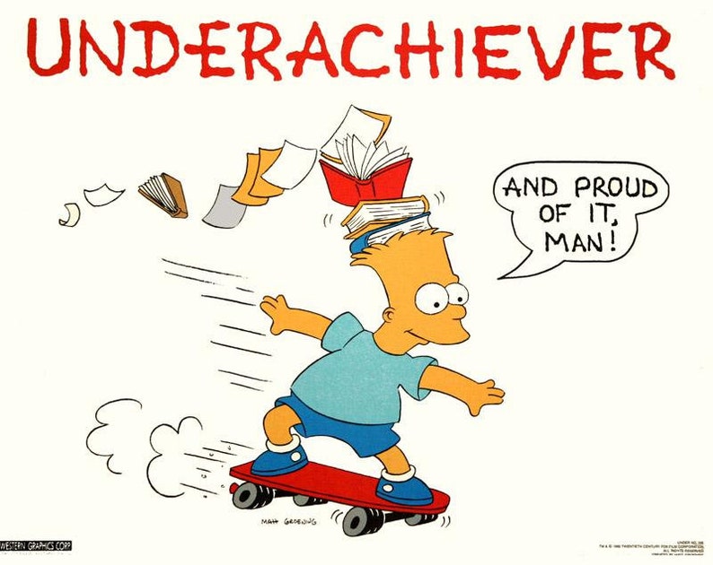 1990s Original Vintage Simpsons Poster, Rare & Very Collectible, 16 X ...