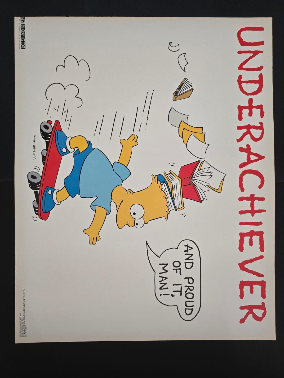 1990s Original Vintage Simpsons Poster, Rare & Very Collectible, 16 X ...