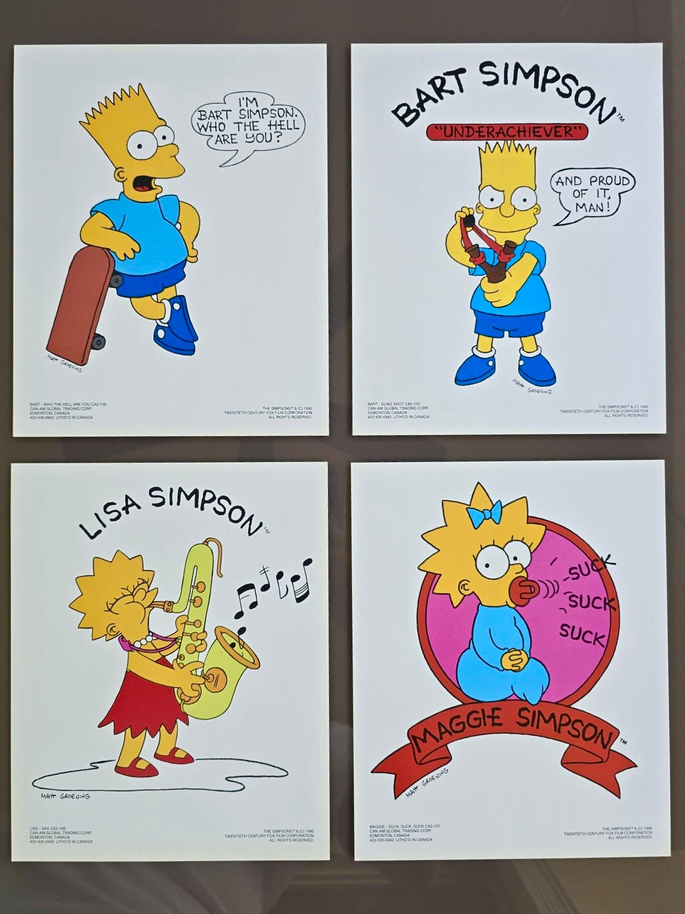 1990s Original Vintage Simpsons Poster Rare & Very Collectible - Mosaic ...