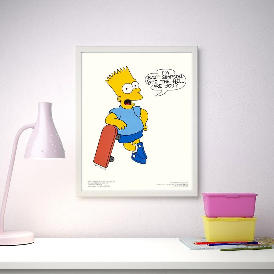 1990s Original Vintage Simpsons Poster, Rare & Very Collectible, 8 X 10 ...