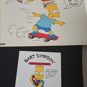 1990s Original Vintage Simpsons Poster, Rare & Very Collectible, 16 X ...