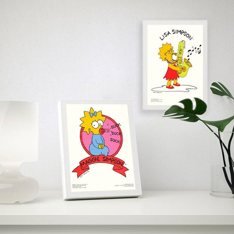 1990s Original Vintage Simpsons Poster, Rare & Very Collectible, 8 X 10 ...