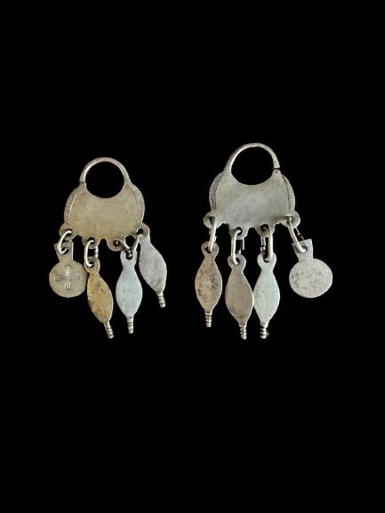 Authentic Antique Mapuche Silver Earrings Circa 1880s - Etsy