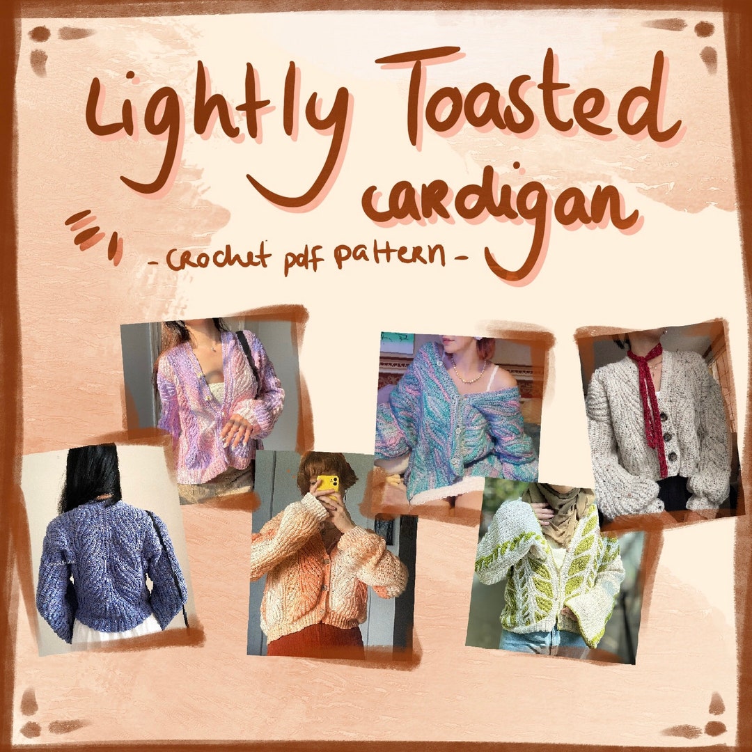 The Lightly Toasted Cardigan Crochet Pattern Advanced Level - Etsy