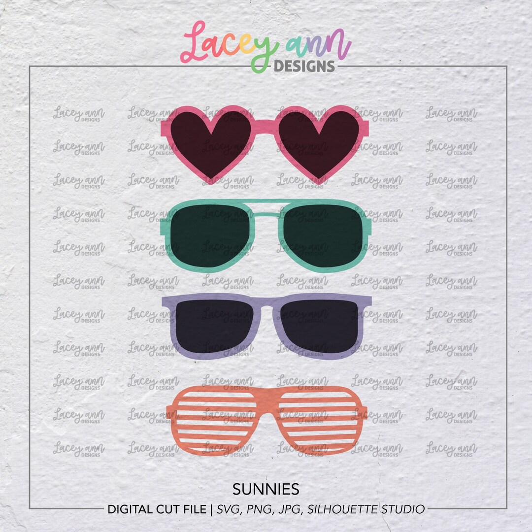 Sunnies, Sunglasses, SVG, Cut File, Silhouette, Cricut, Scrapbooking ...