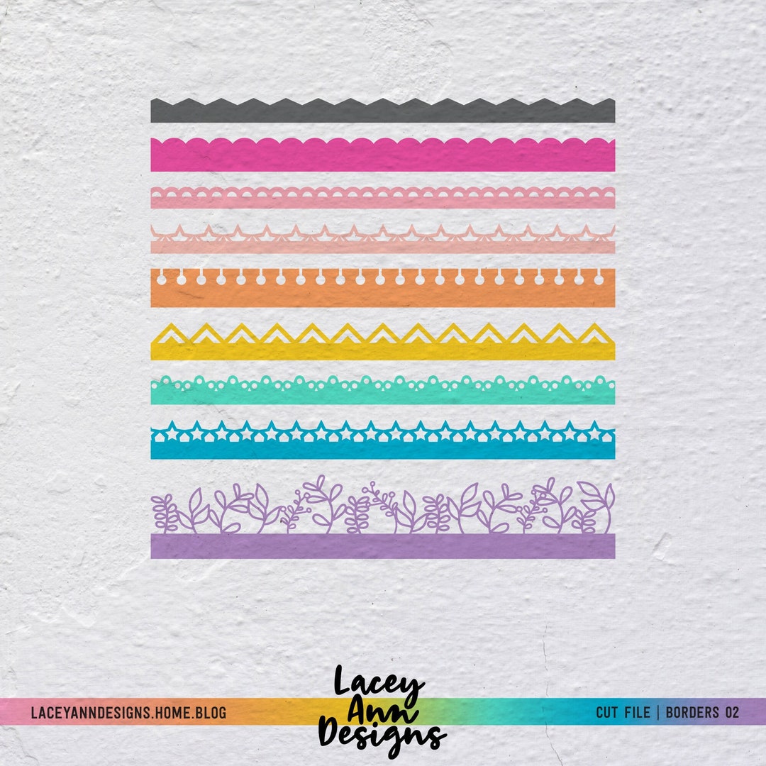 Page Borders 02 - Digital Cut File - SVG - PNG - JPG - Silhouette ...