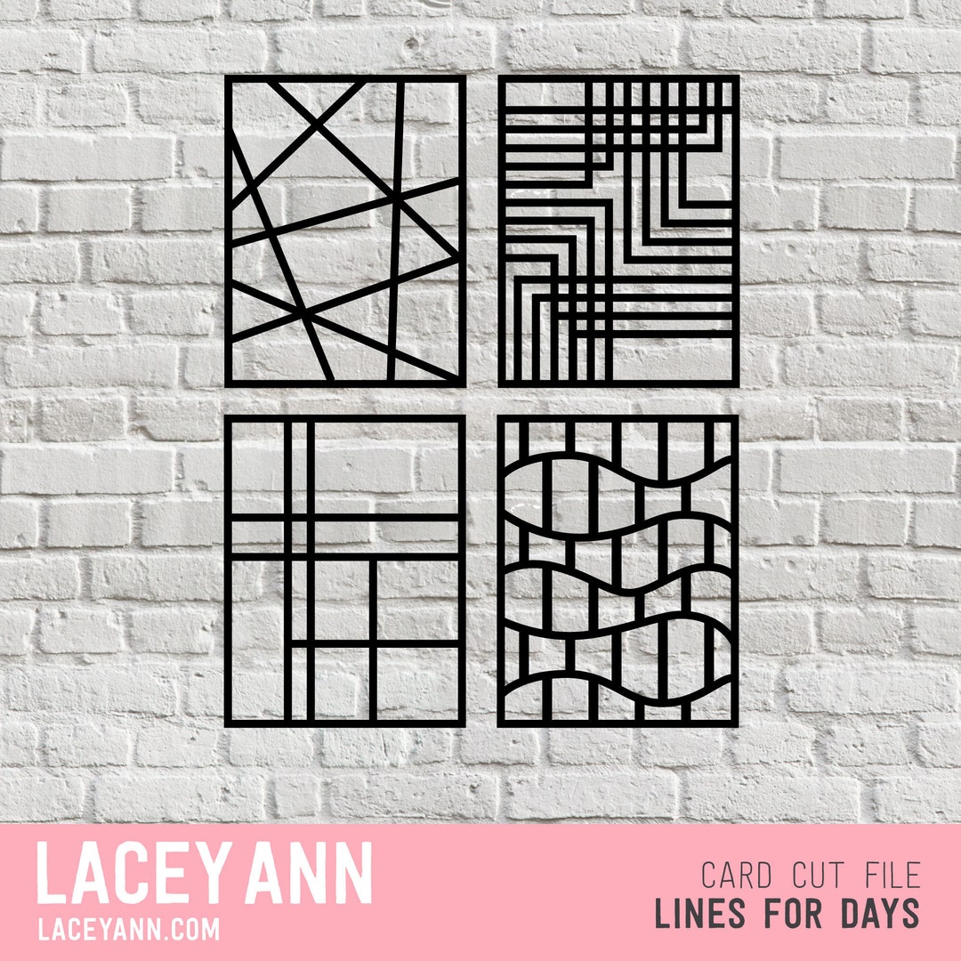 A2 Card Backgrounds Lines for Days - Etsy