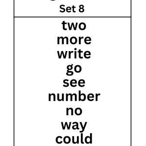 Sight Words List - Etsy