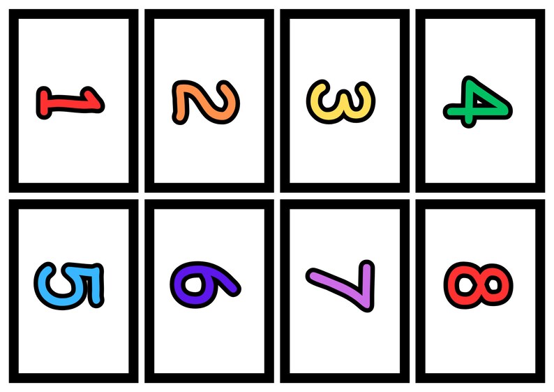 Numbers 1 to 100, Flashcards. - Etsy