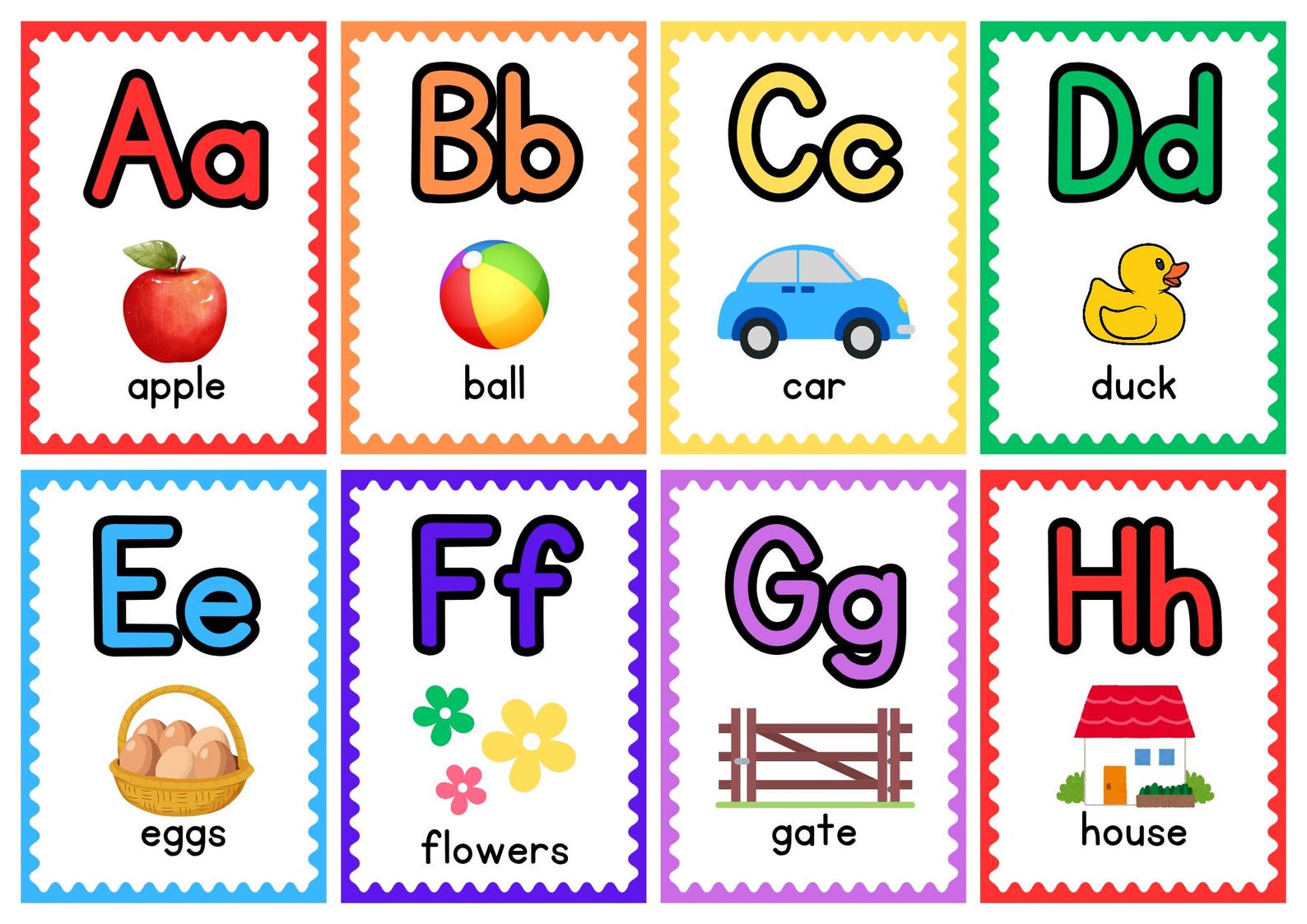 Phonic Alphabet Flashcards ( Uppercase and Lowercase Letters) Digital ...