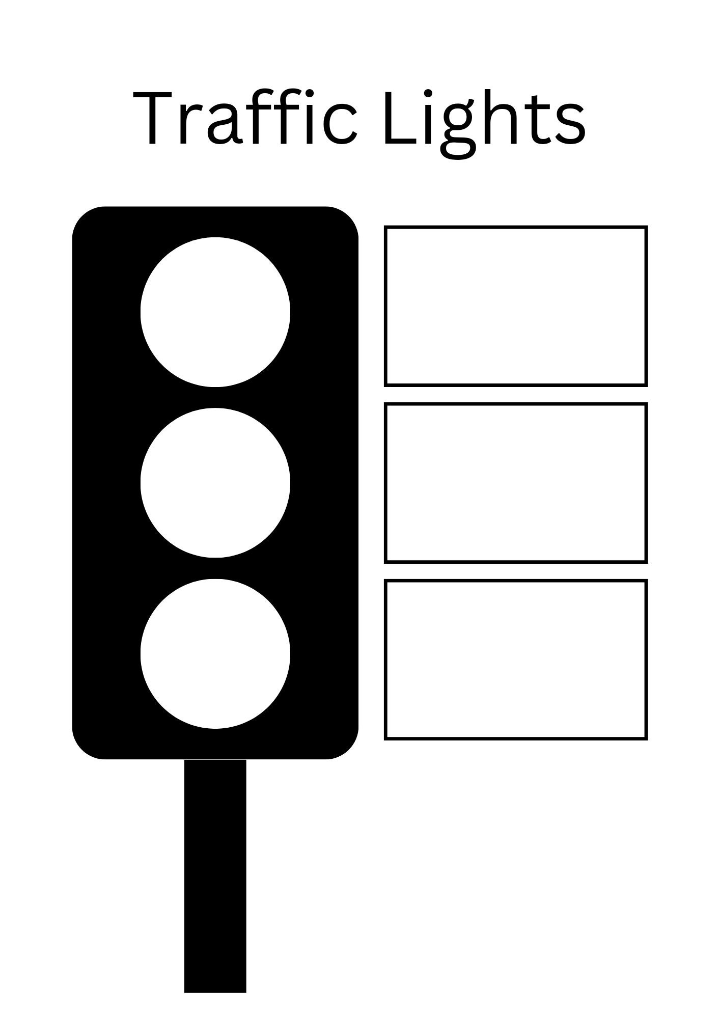 Traffic Lights, A4 Activity Page - Etsy