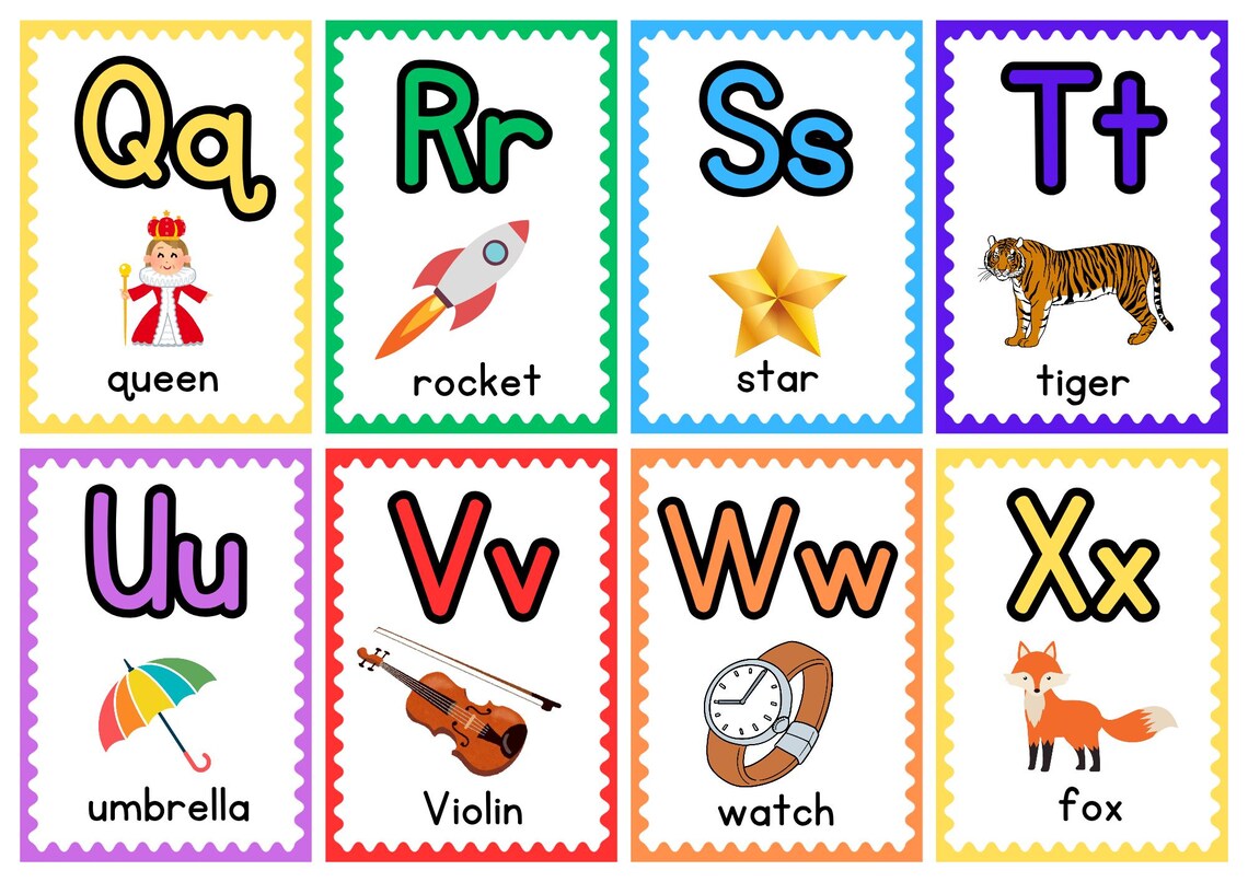 Phonic Alphabet Flashcards ( Uppercase and Lowercase Letters) Digital ...