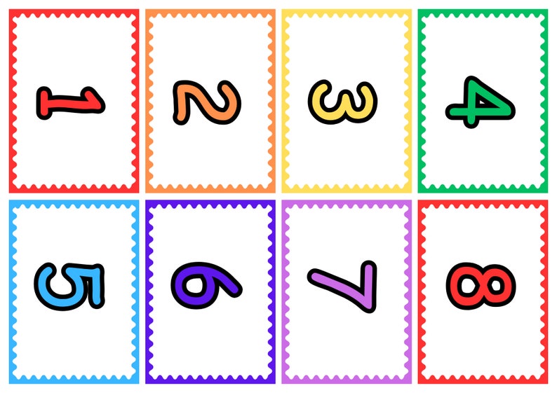 Numbers 1 to 100, Flashcards. - Etsy