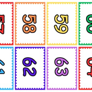 Numbers 1 to 100, Flashcards. - Etsy