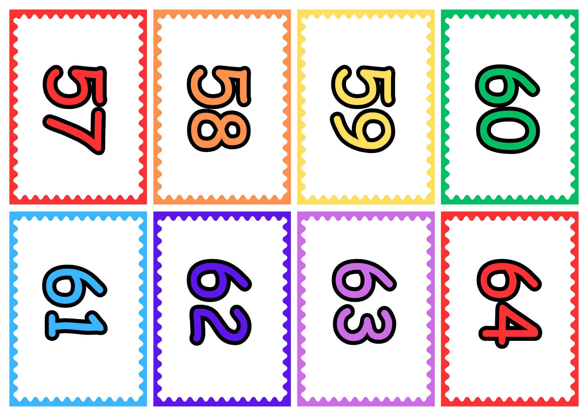 Numbers 1 to 100, Flashcards. - Etsy