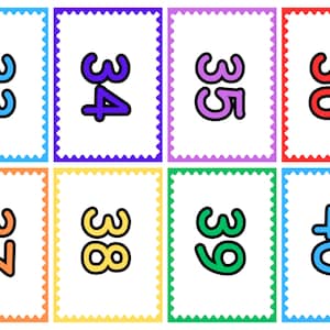 Numbers 1 to 100, Flashcards. - Etsy