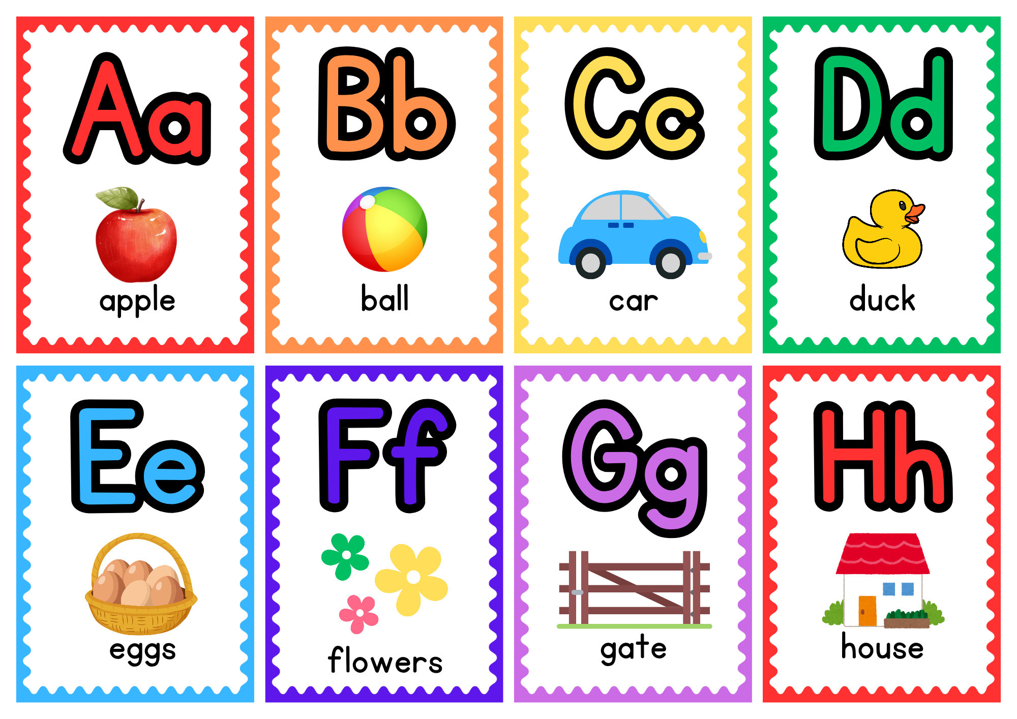 Alphabet Flashcards - Etsy