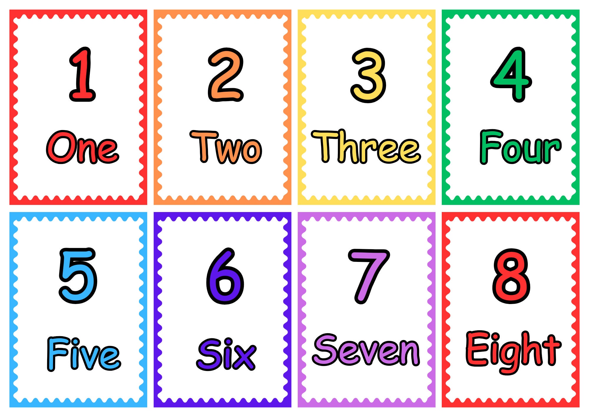 Numbers 1 to 100 Flashcards - Etsy